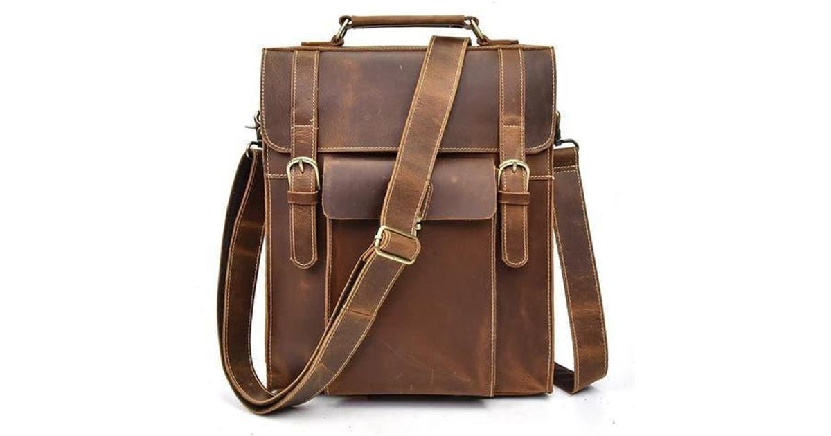Steel Horse Leather The Vali Backpack in Brown | Lyst