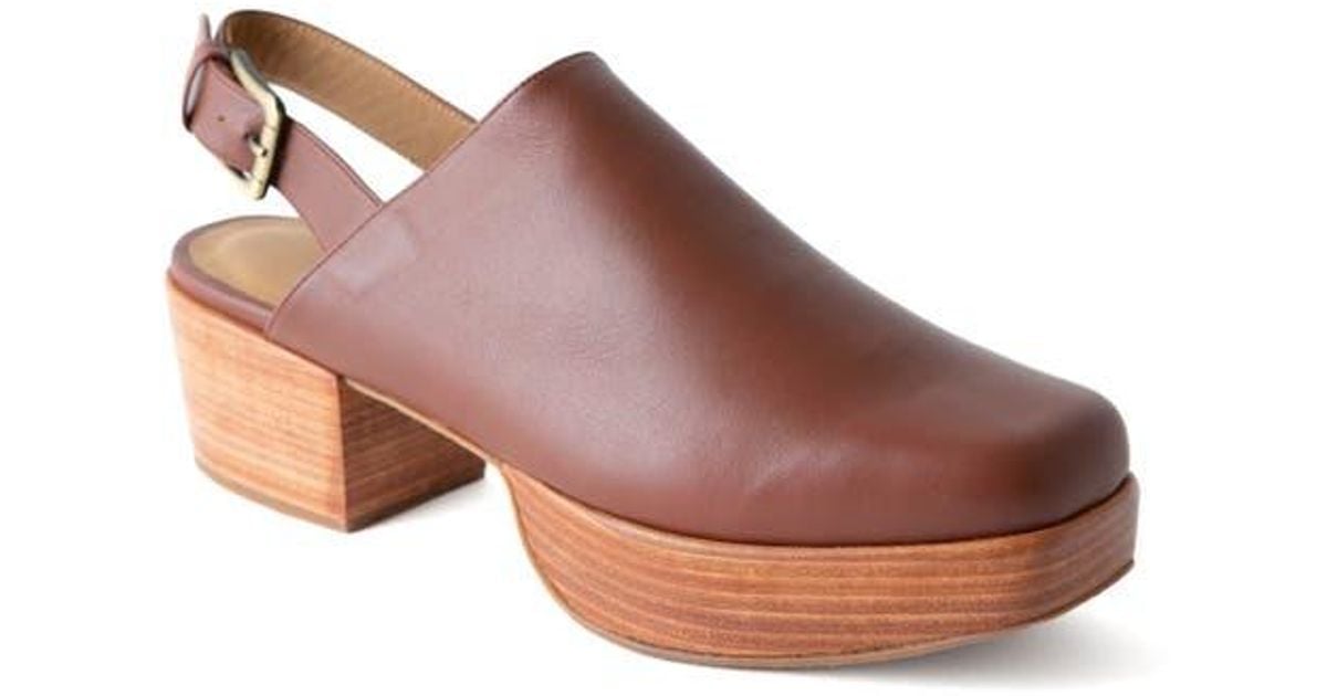 Fortress Betty Slingback Platform Clog in Brown | Lyst