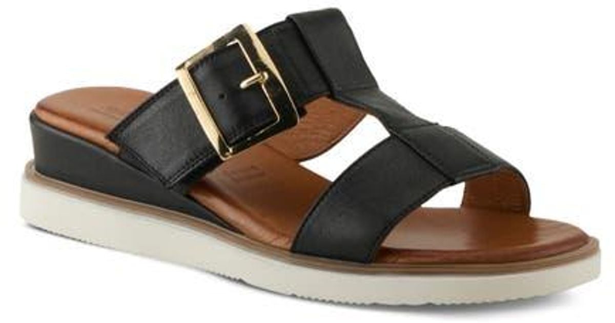 Spring Step Seaport Slide Sandal in Black | Lyst