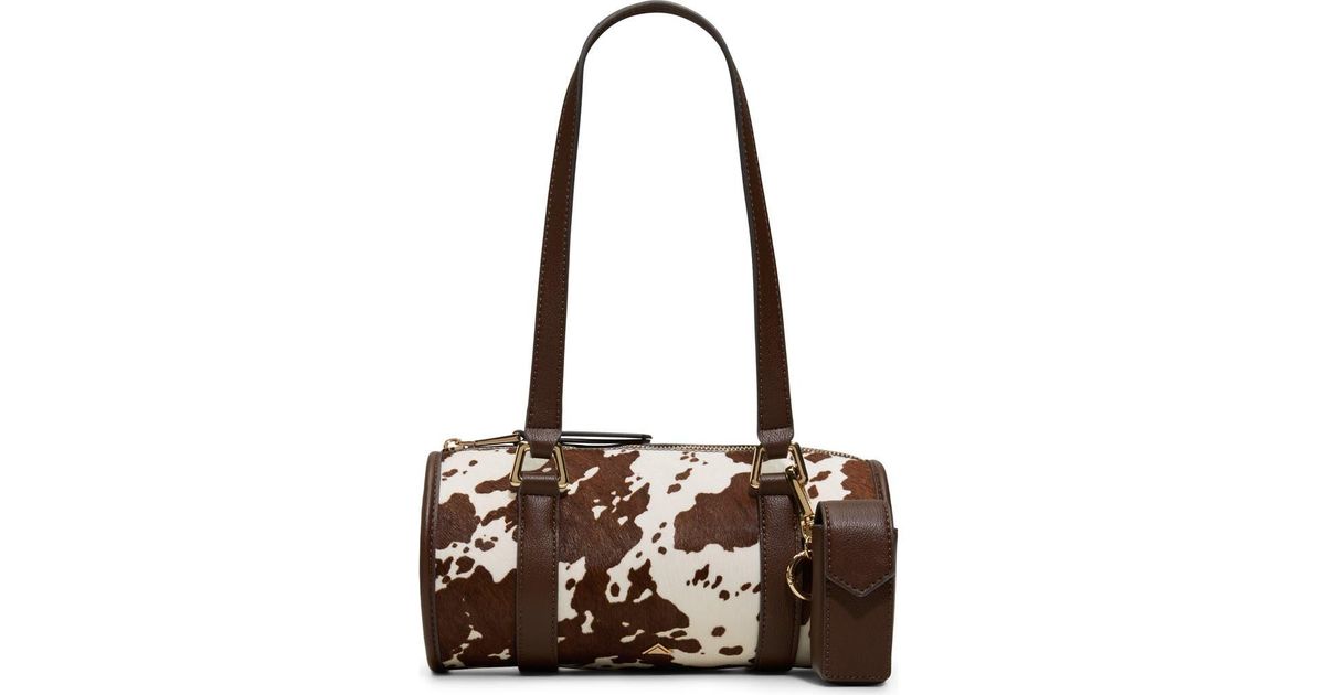 ALDO Beatrizz Genuine Calf Hair Barrel Bag in Brown | Lyst