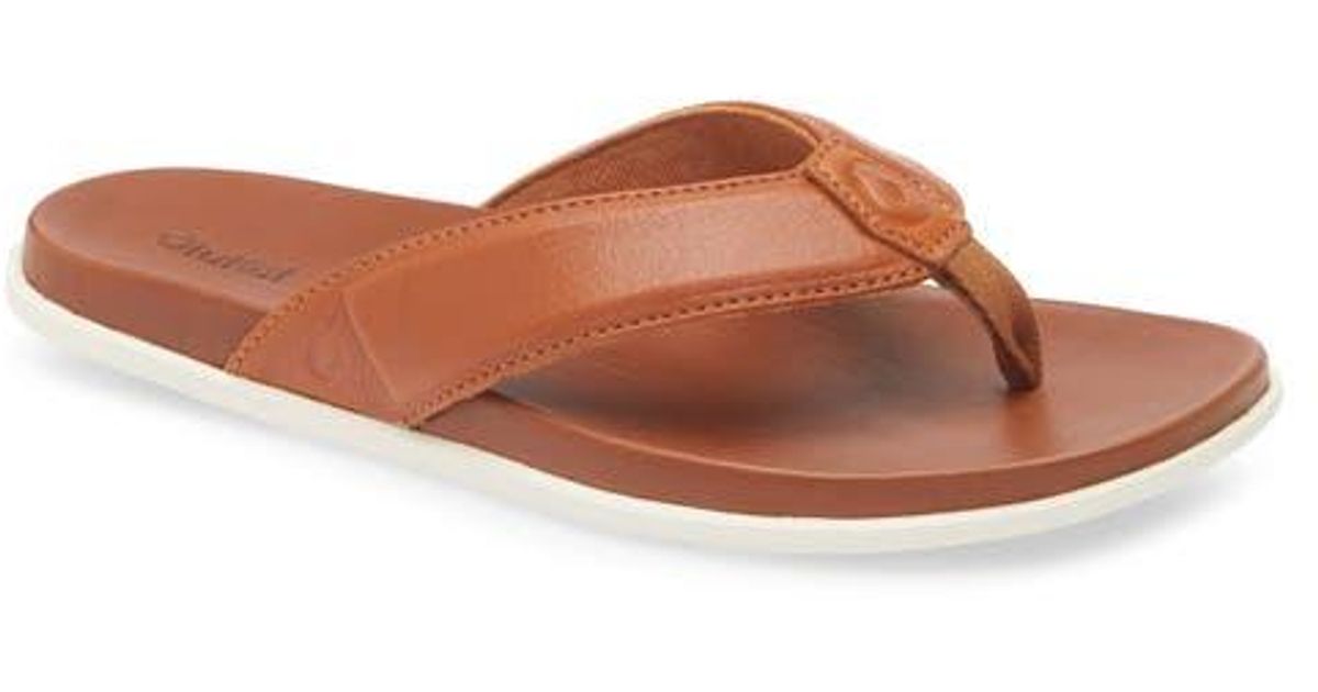 Olukai Olali Flip Flop in Brown for Men | Lyst