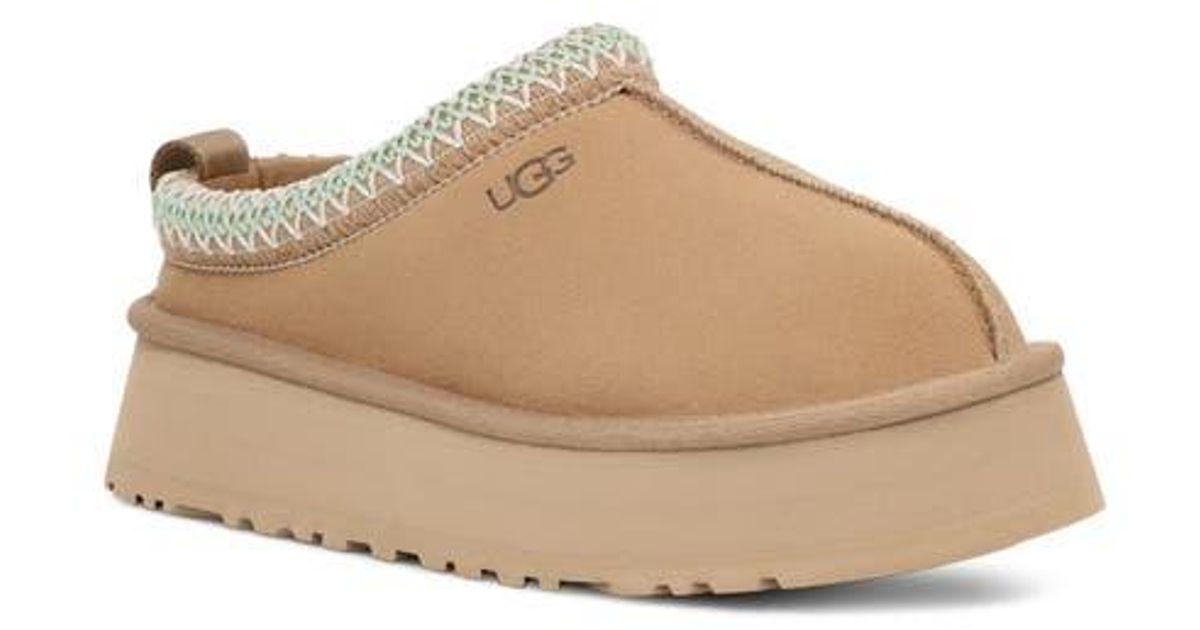 UGG Tazz Platform Slipper in Natural | Lyst