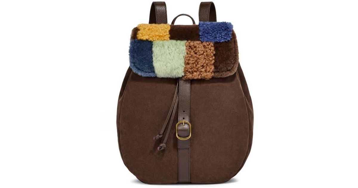 UGG X The Elder Statesman Backpack With Geniune Shearling Trim in Brown ...