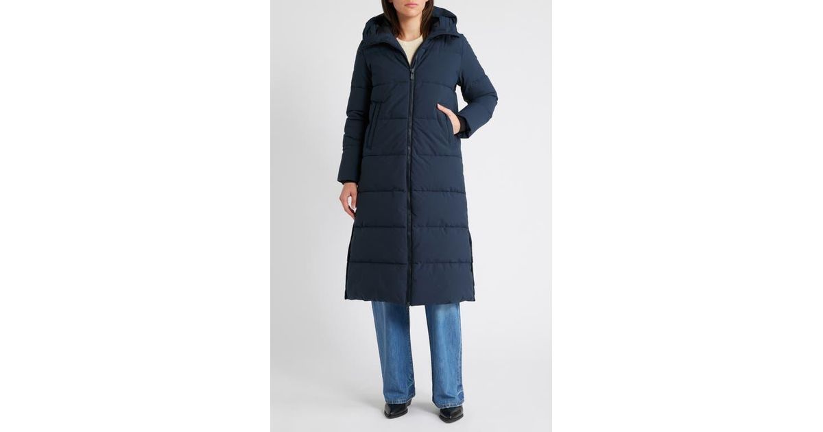 Save The Duck Missy Water Repellent Quilted Coat in Blue | Lyst