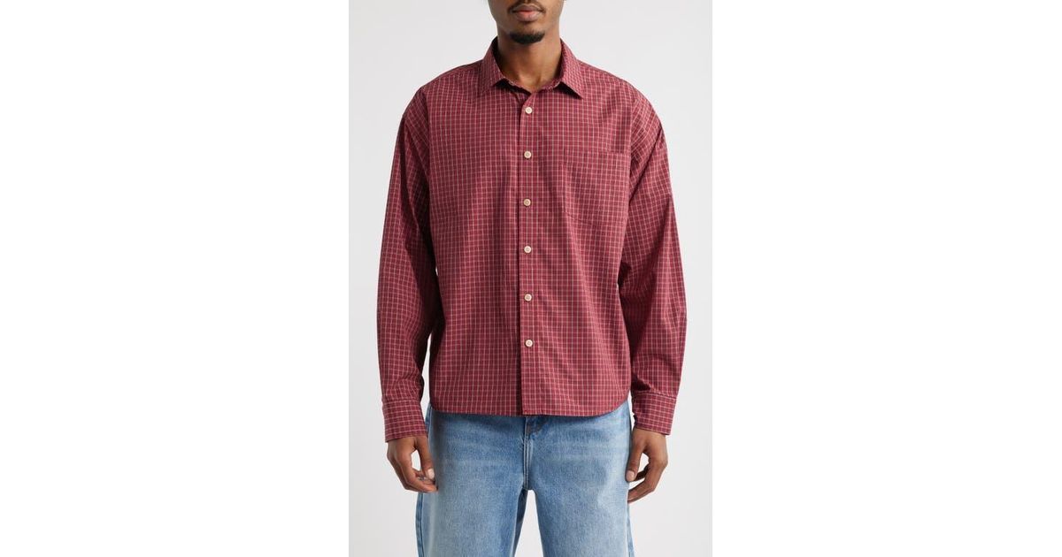Elwood Graduation Button-Up Shirt in Red for Men | Lyst