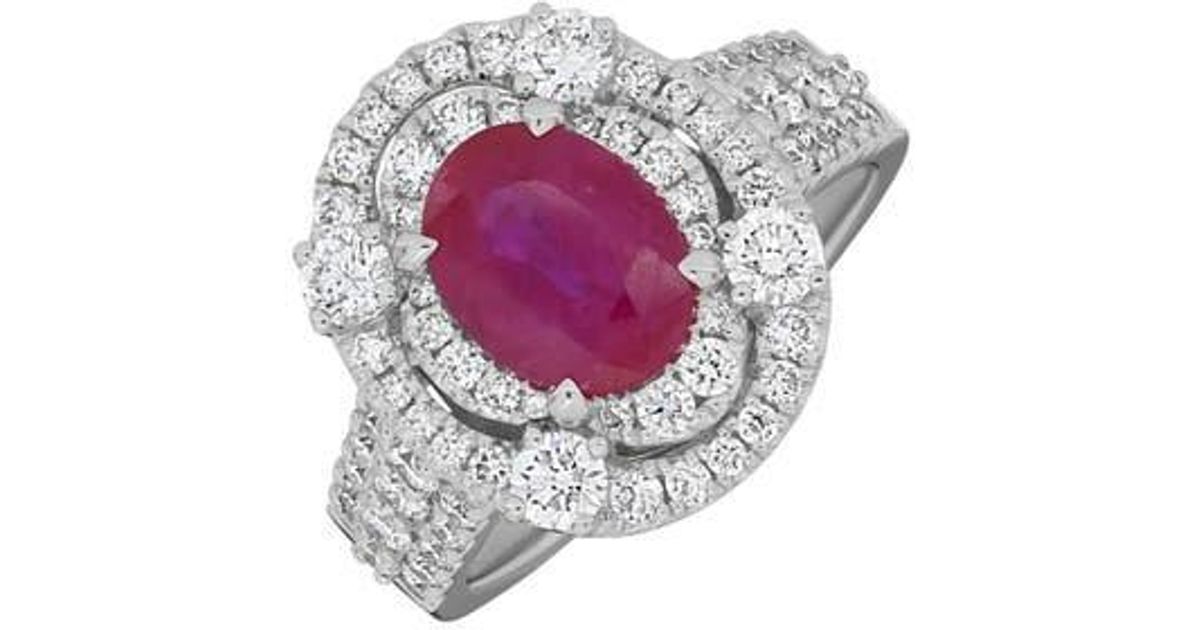 Bony Levy El Mar Oval Cut Ruby & Diamond Ring in Pink | Lyst