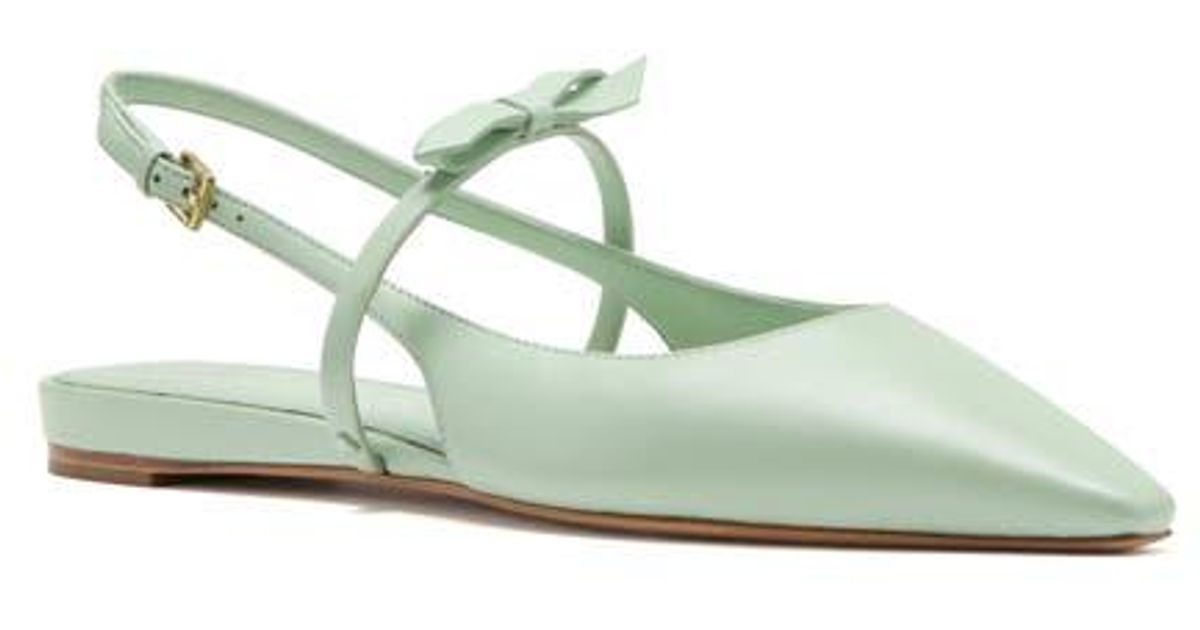 Kate Spade Carolina Slingback Pointed Toe Mary Jane Flat in Green | Lyst