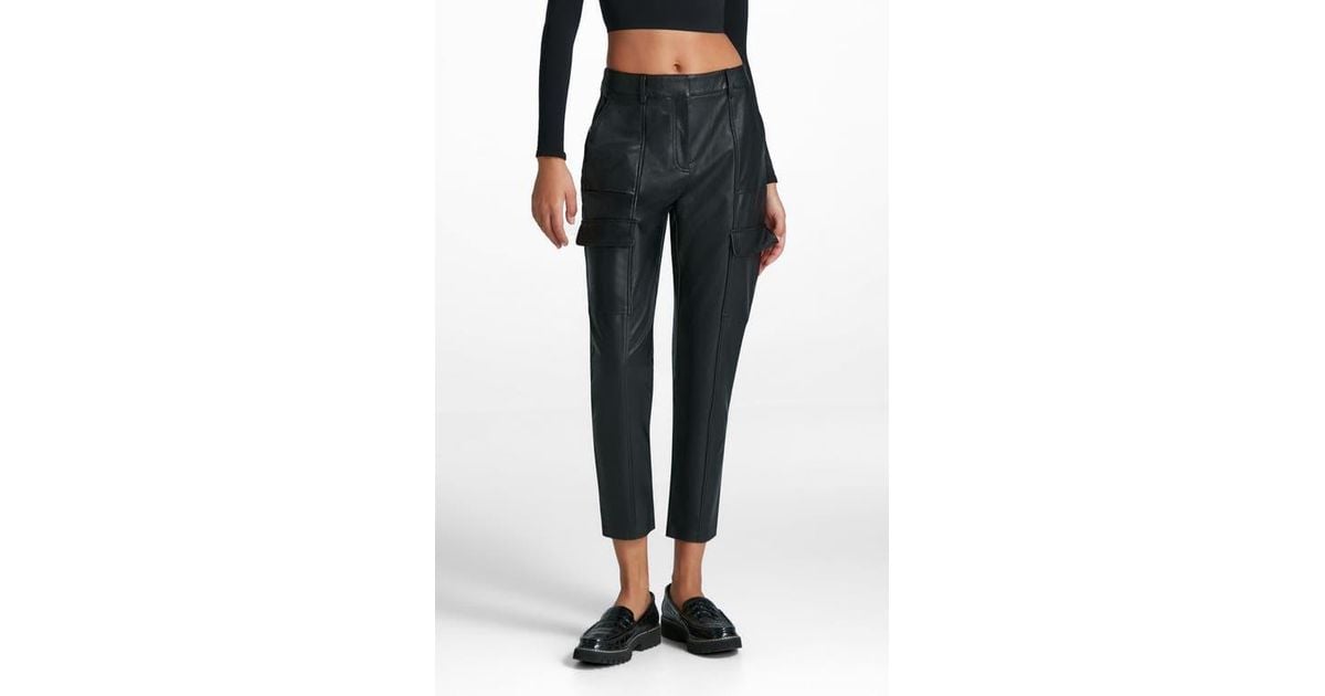 Commando Faux Leather Cargo Pants in Black | Lyst