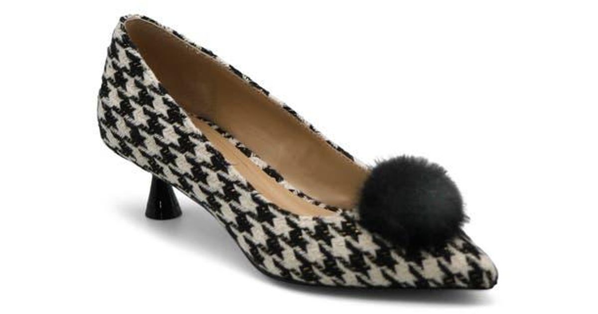 Charles David Amon Pointed Toe Kitten Heel Pump in Black | Lyst