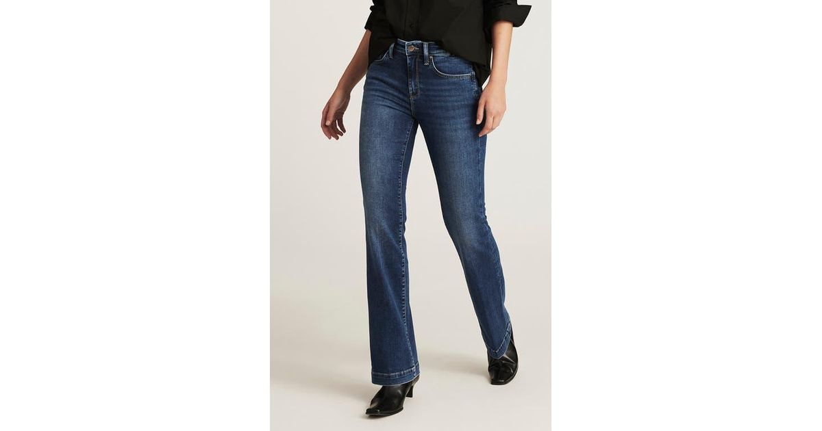 Mavi Vicky Mid Rise Bootcut Jeans in Blue | Lyst