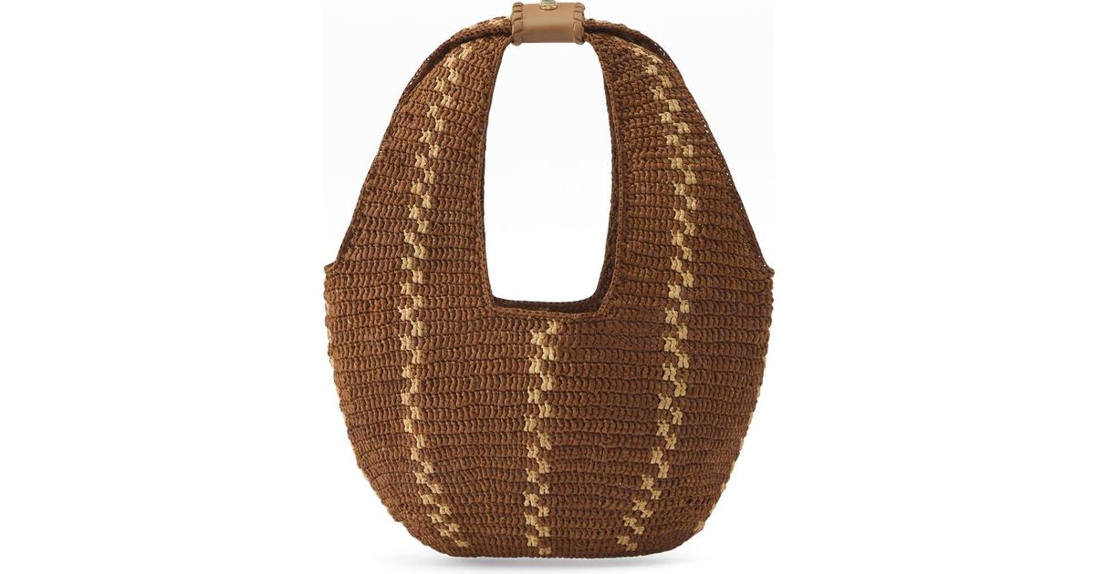 Helen Kaminski Aquarius Raffia Hobo Bag in Brown | Lyst