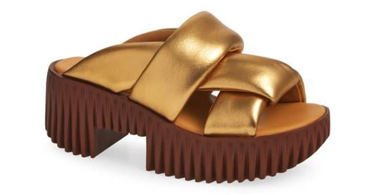 4Ccccees Plia Semo Platform Sandal in Brown | Lyst