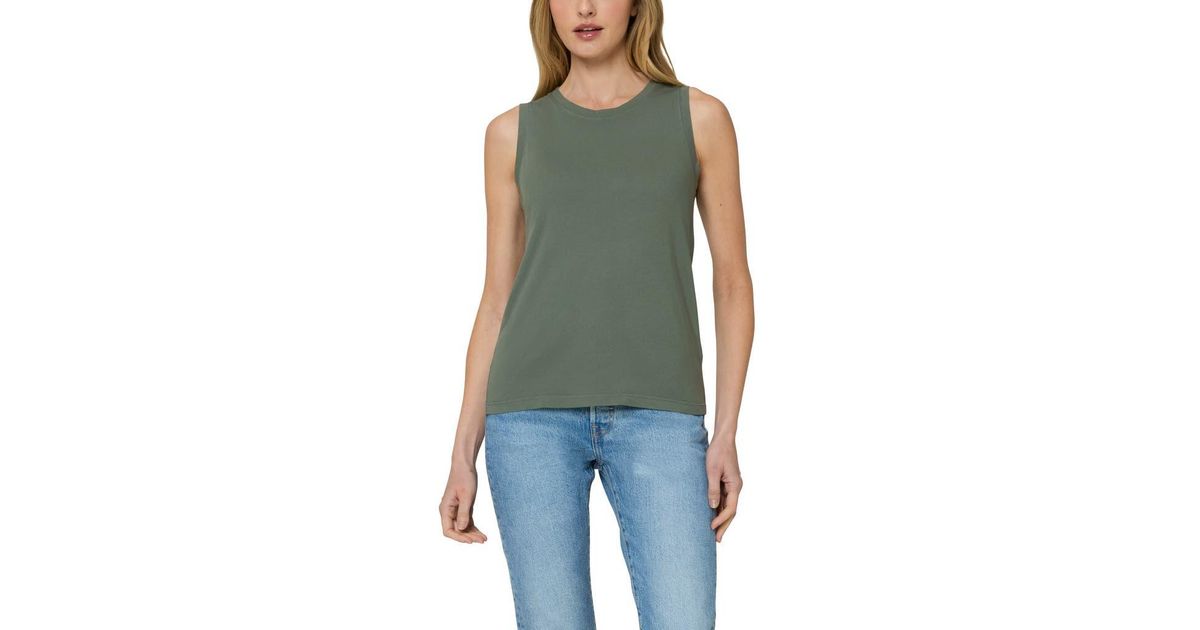 The Standard Stitch The Muscle Tank in Green | Lyst