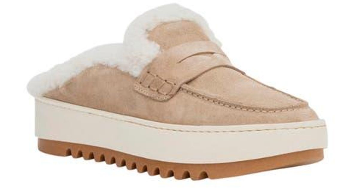 Aquatalia Amata Genuine Shearling Lined Weatherproof Mule | Lyst