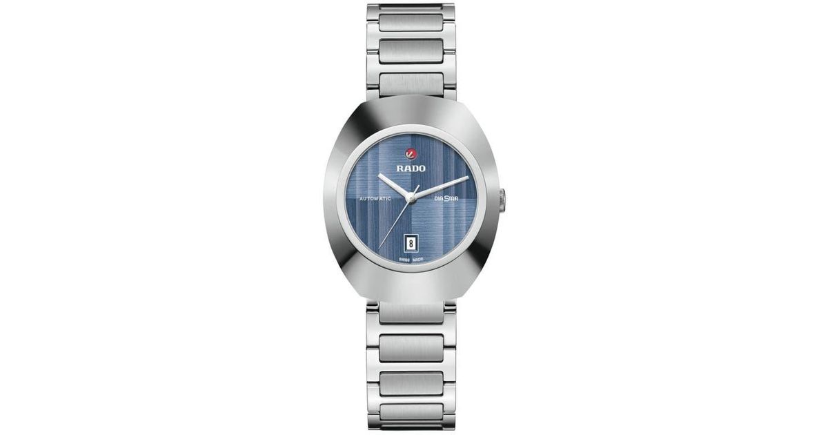 Rado Diastar Original Automatic Bracelet Watch, 30Mm in Blue | Lyst