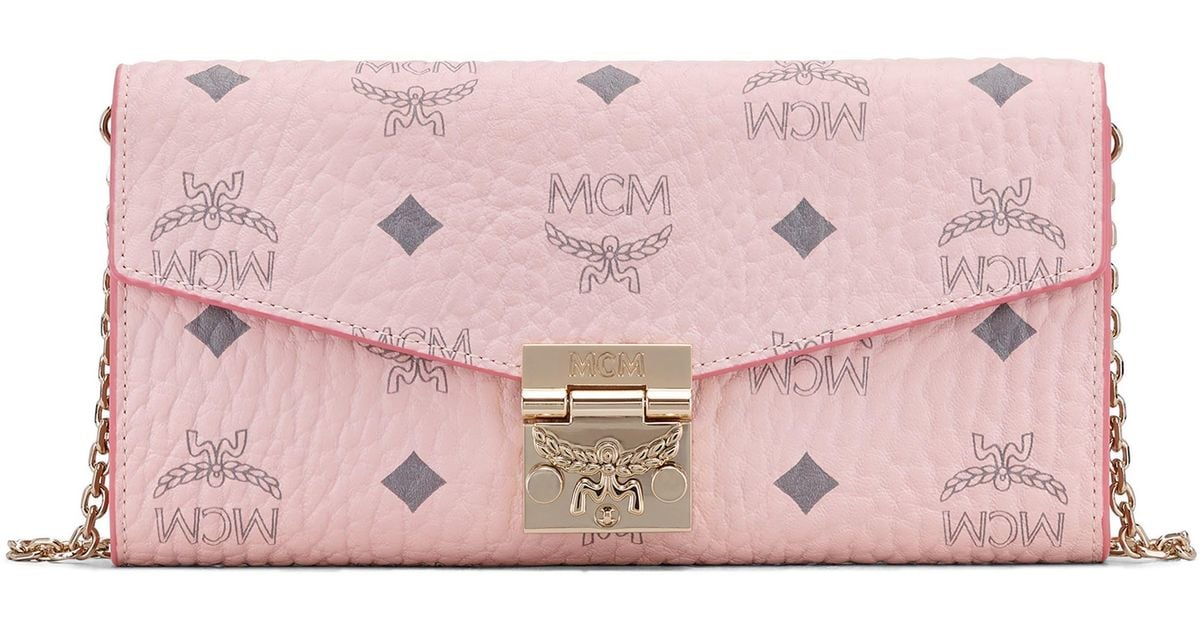MCM Large Patricia 2 Fold Wallet in Pink | Lyst