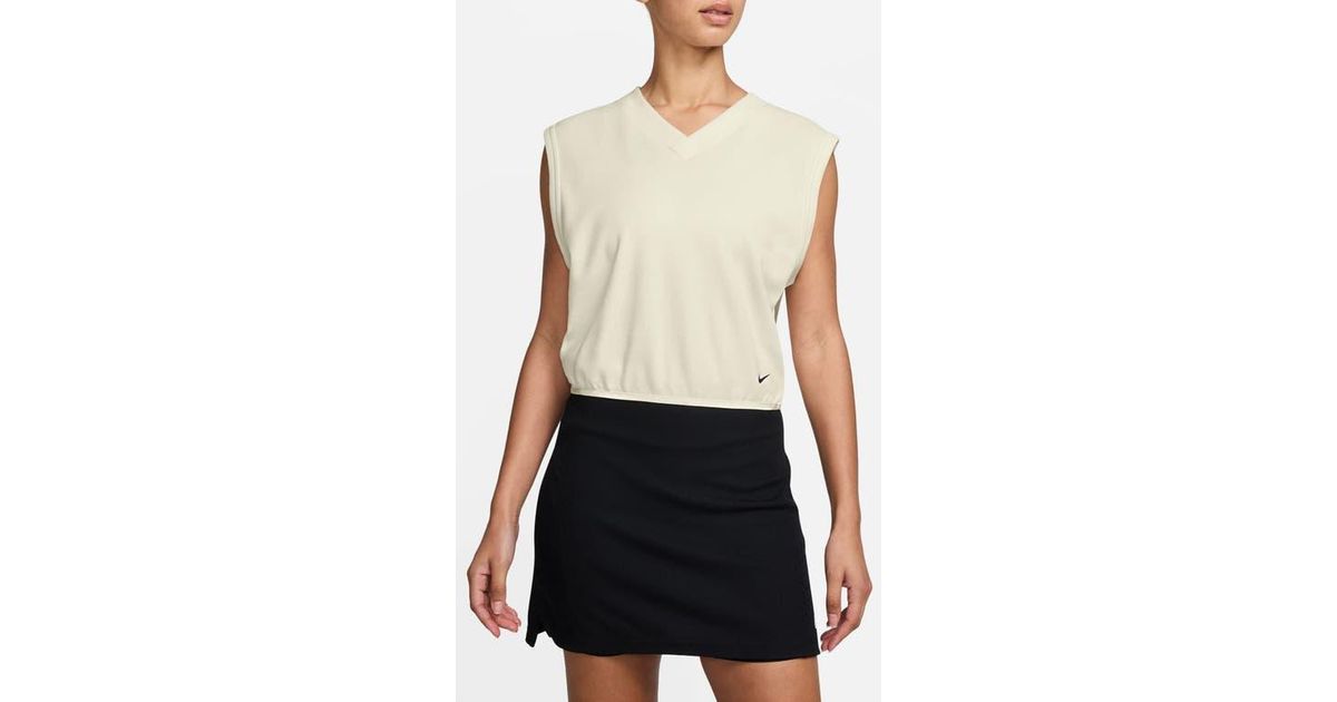 Nike V-Neck Golf Vest in White | Lyst