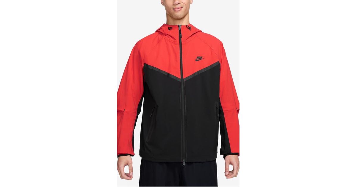 Nike Sportswear Tech Windrunner Jacket in Red for Men | Lyst