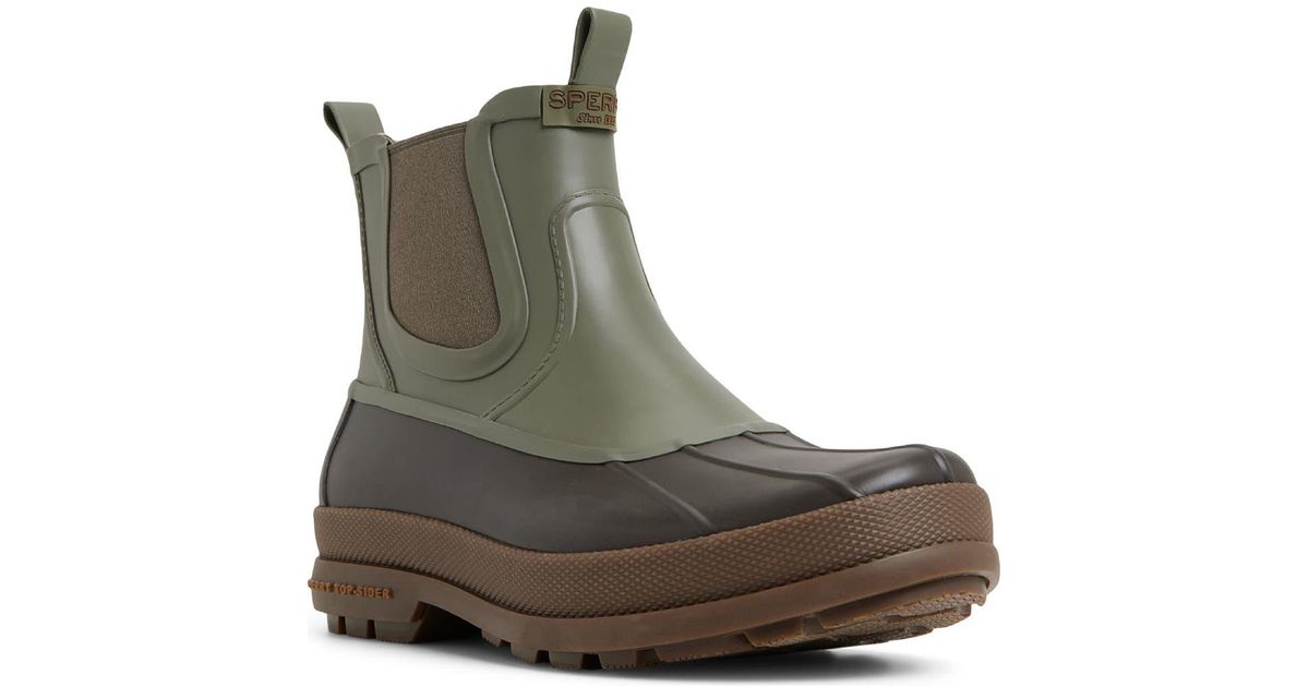 Sperry Top-Sider Clifton Chelsea Waterproof Duck Boot in Green for Men ...