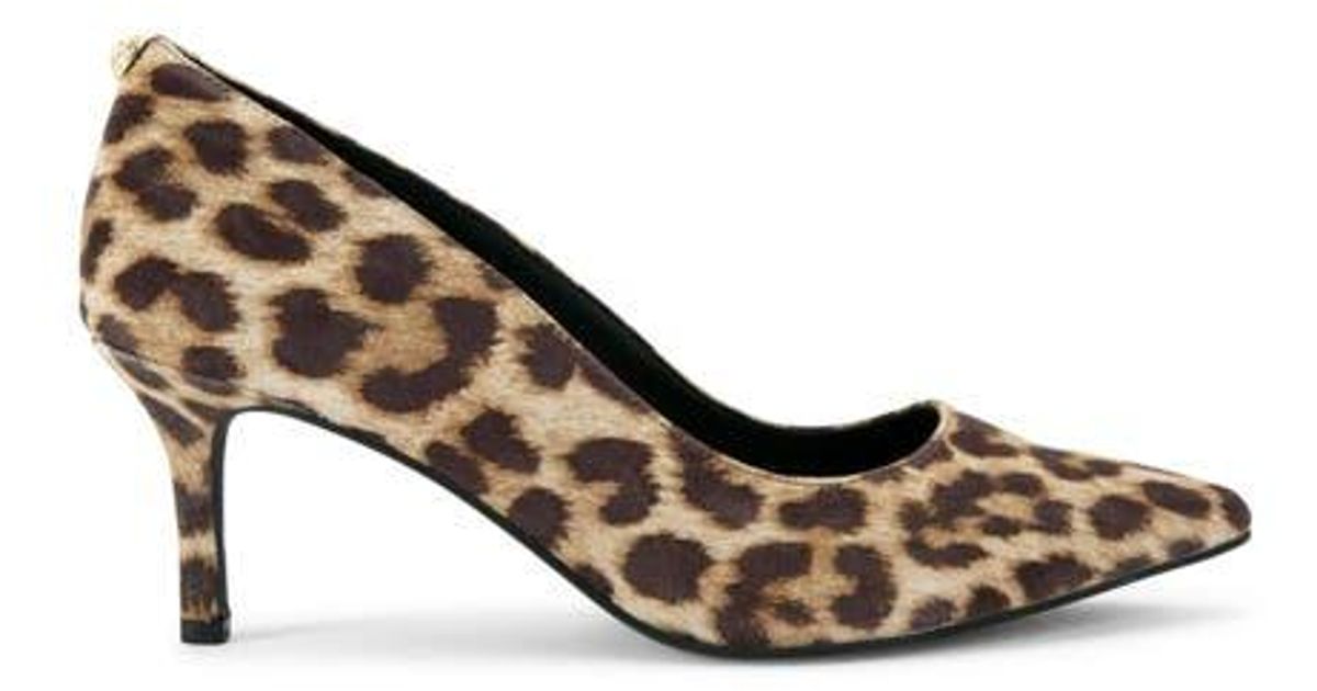 Kurt Geiger Kensington Leopard Print Flexi Pointed Toe Pump in Brown | Lyst