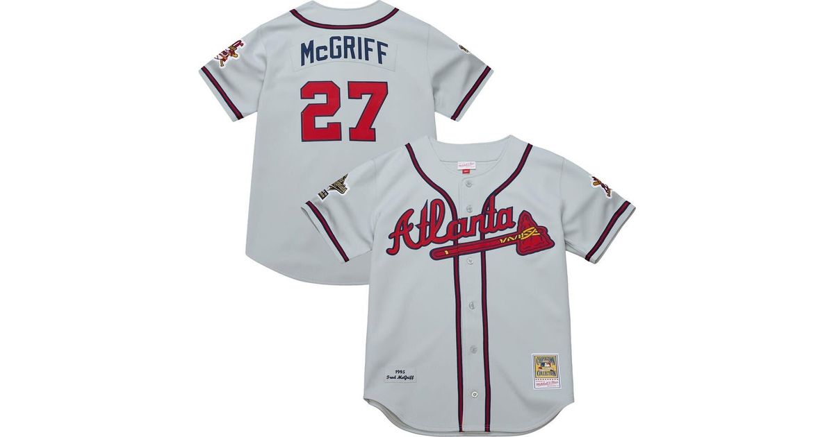 Mitchell & Ness Fred Mcgriff Atlanta Braves 1995 Throwback Authentic ...