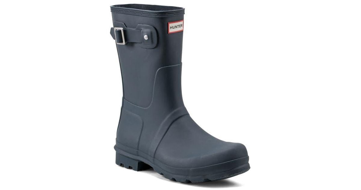 HUNTER Waterproof Original Short Boot in Blue for Men | Lyst