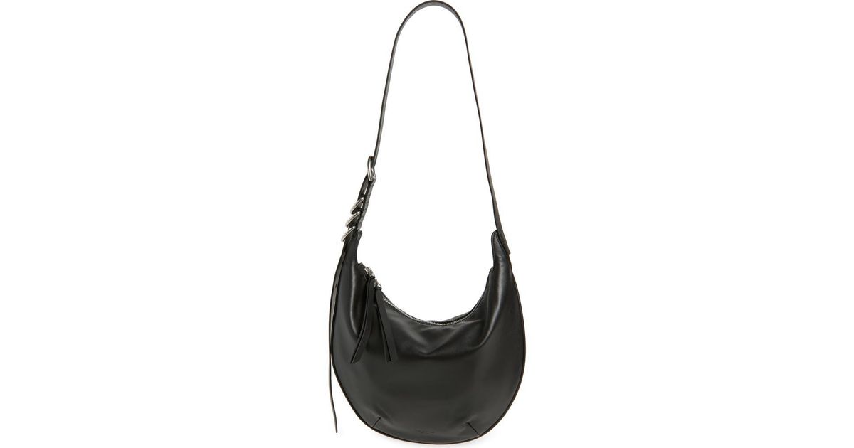 Rag & Bone Medium Mercer Leather Hobo Bag in Black | Lyst