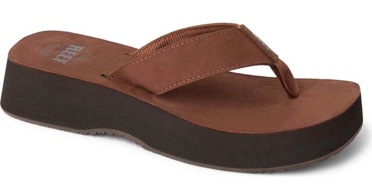 Reef Butter Platform Flip Flop in Brown | Lyst