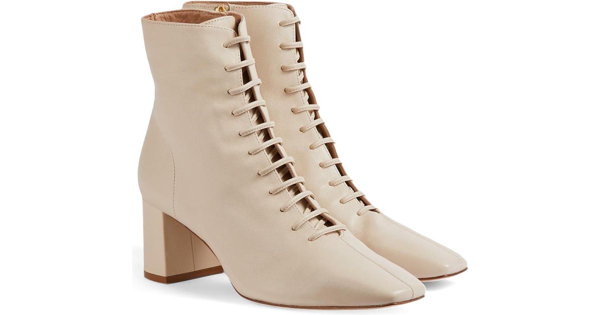 LK Bennett Arabella Bootie in Natural | Lyst