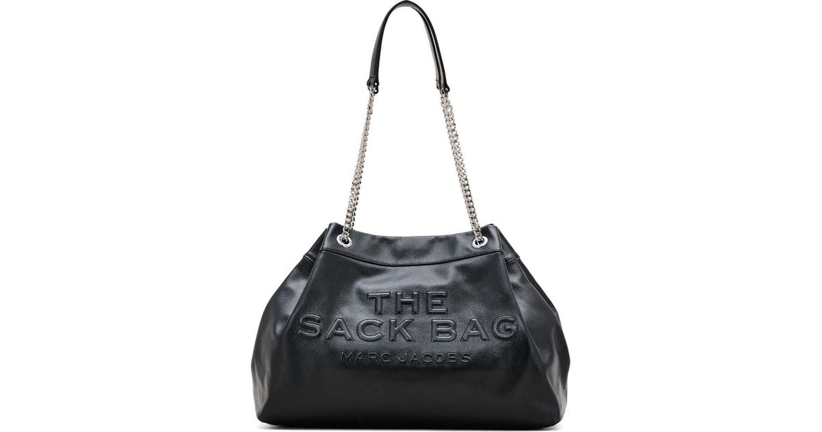 Marc Jacobs The Large Chain Sack Leather Bag in Black | Lyst
