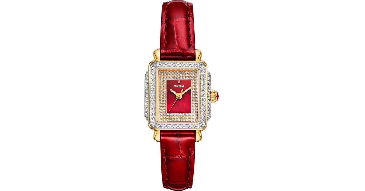Michele Mini Deco Madison Special Edition Two-Tone 18K Plate Diamond ...
