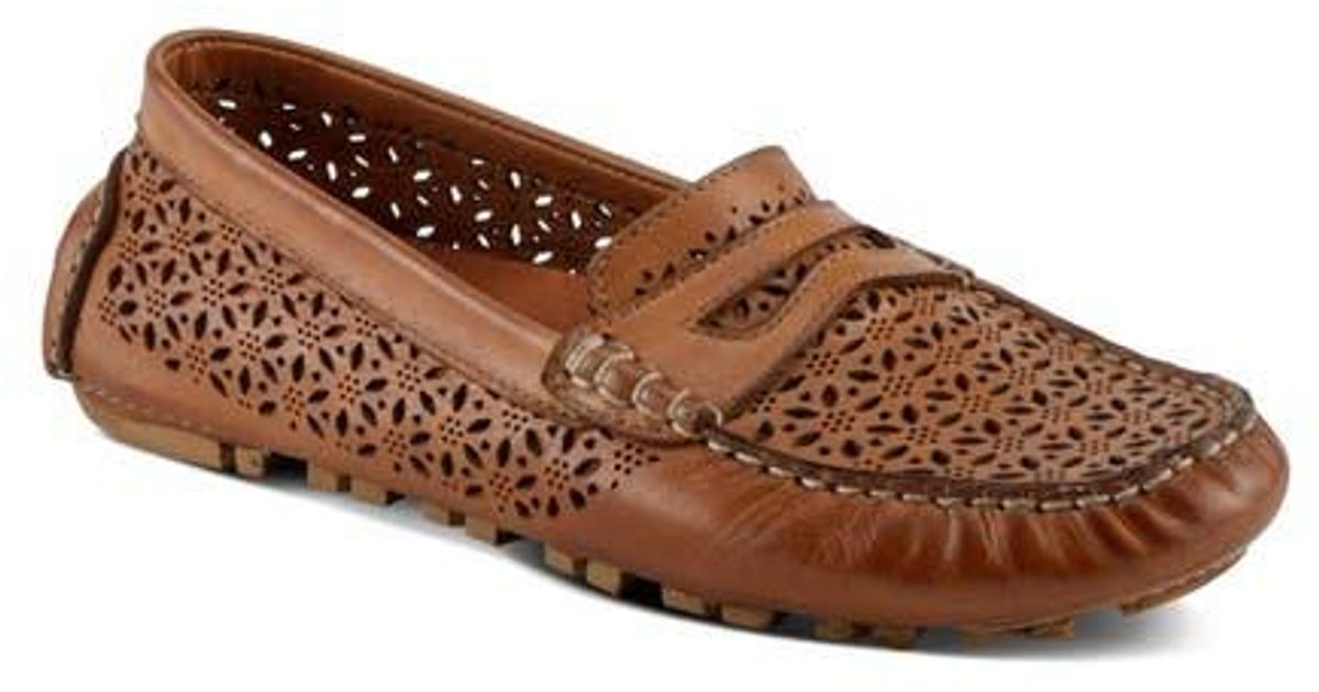 Spring Step Crain Driving Penny Loafer in Brown | Lyst
