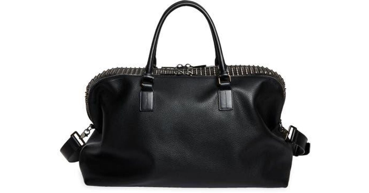Christian Louboutin Funky Empire Spike Leather Duffle Bag in Black for ...