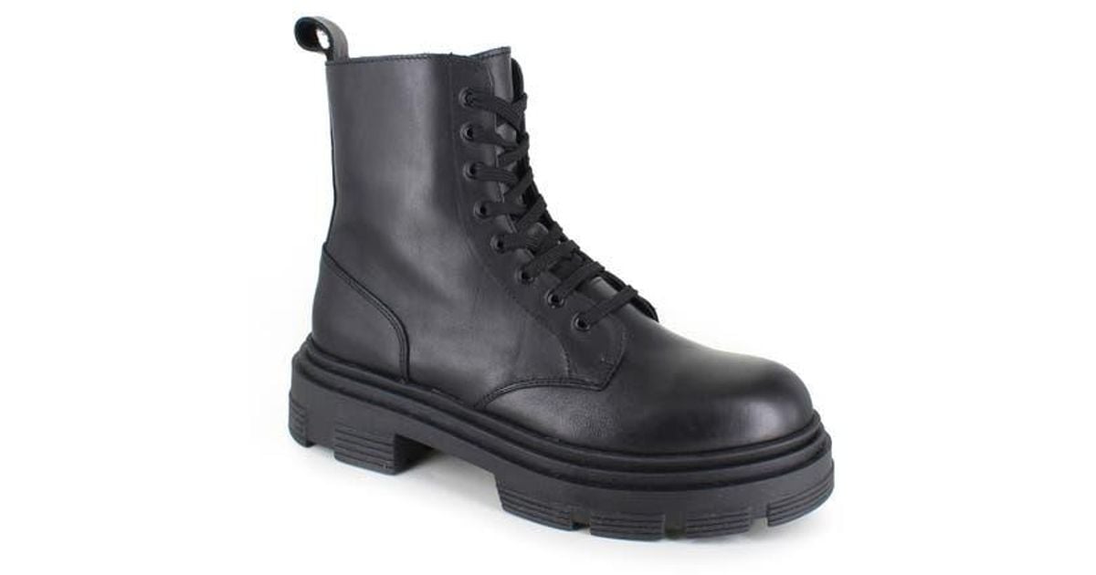 Zigi Brunella Water Resistant Platform Combat Boot in Black | Lyst