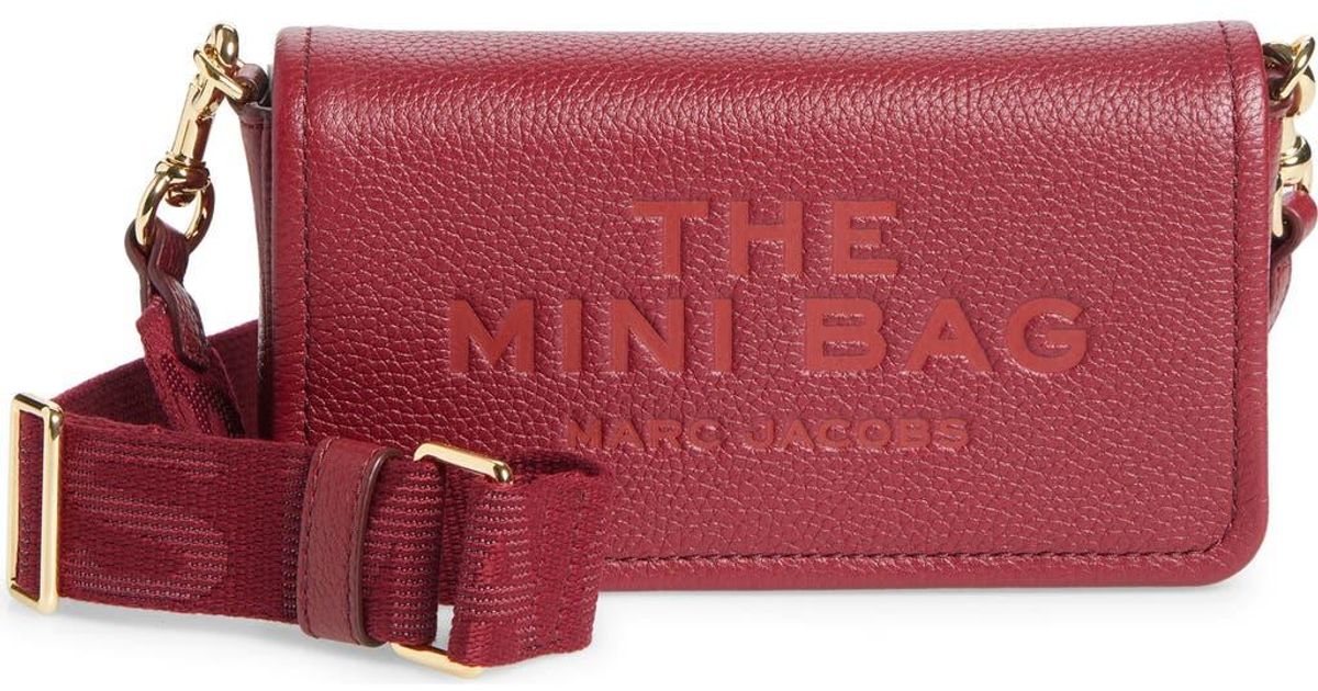 Marc Jacobs The Mini Leather Crossbody Bag in Red | Lyst