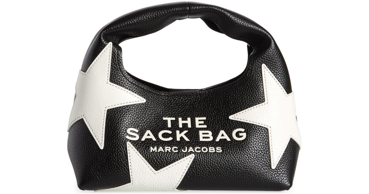 Marc Jacobs The Mini Sack Leather Top Handle Bag in Black | Lyst