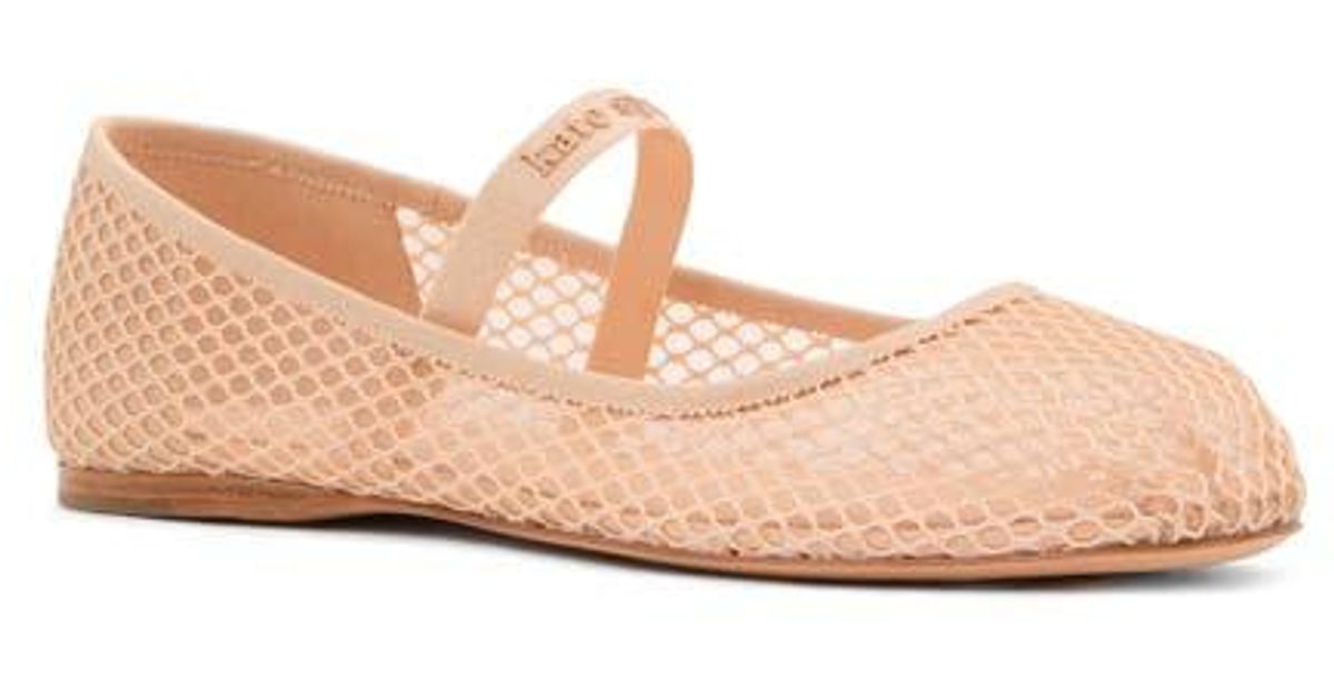 Kate Spade Riley Mesh Mary Jane Ballet Flat in Pink | Lyst