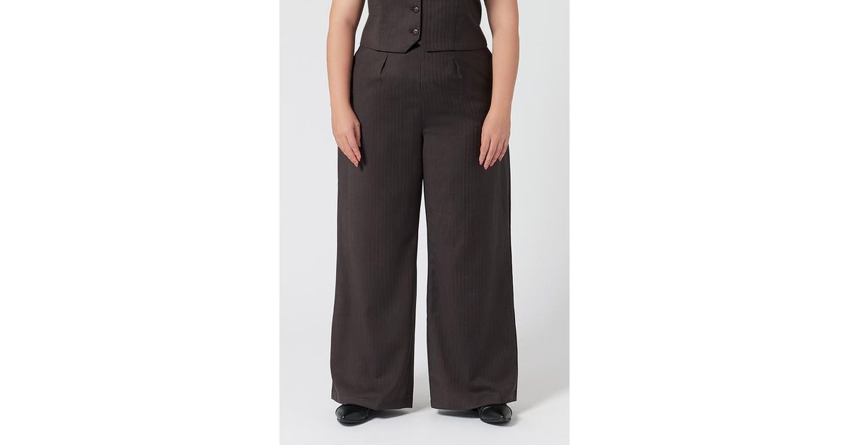 Aam The Label The Wool Wide Leg Pant For Full Hips And Thighs in Black ...