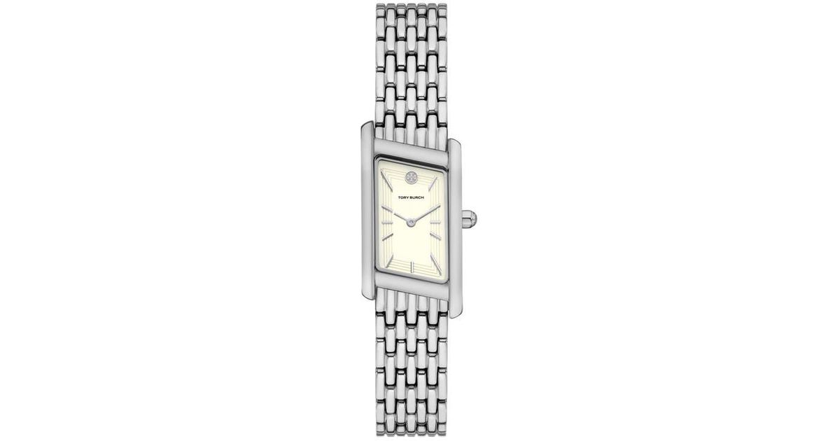 Tory Burch The Eleanor Angled Bracelet Watch, 37Mm in White | Lyst