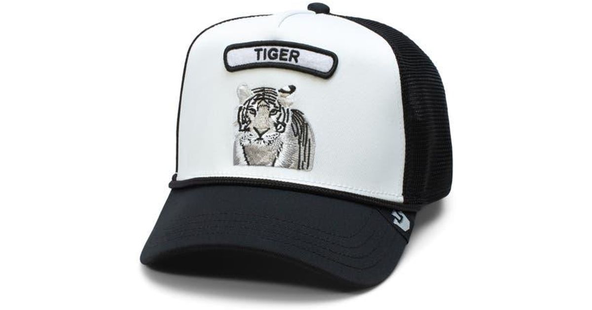 Goorin Bros Tiger Embroidered Patch Trucker Hat in Black for Men | Lyst