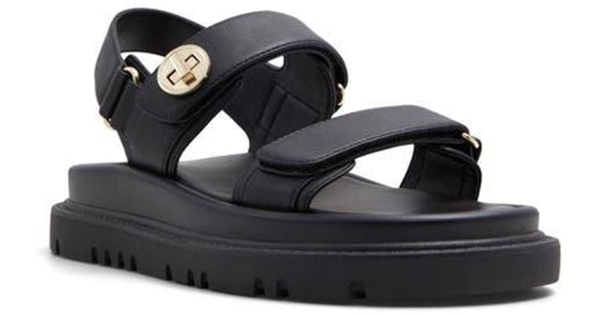 ALDO Linette Platform Sandal in Black | Lyst