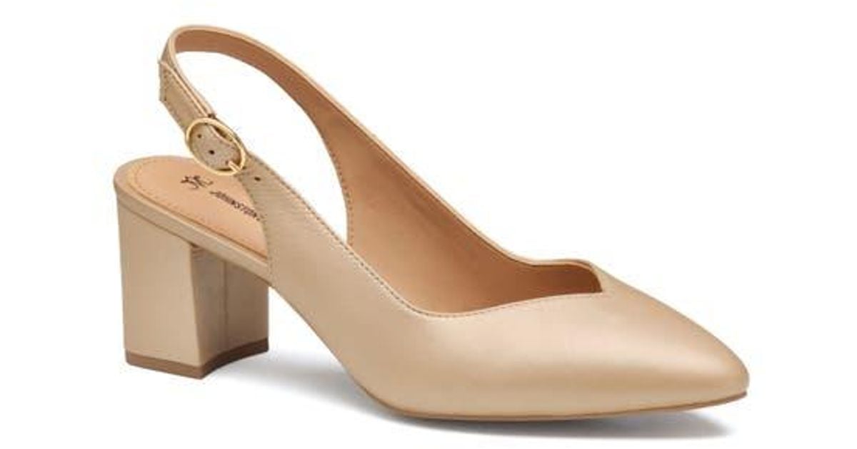 Johnston & Murphy Vicki Slingback Pump in Natural | Lyst