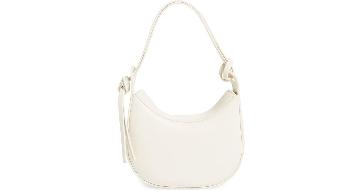 Reformation Mini Rosetta Leather Shoulder Bag in White | Lyst