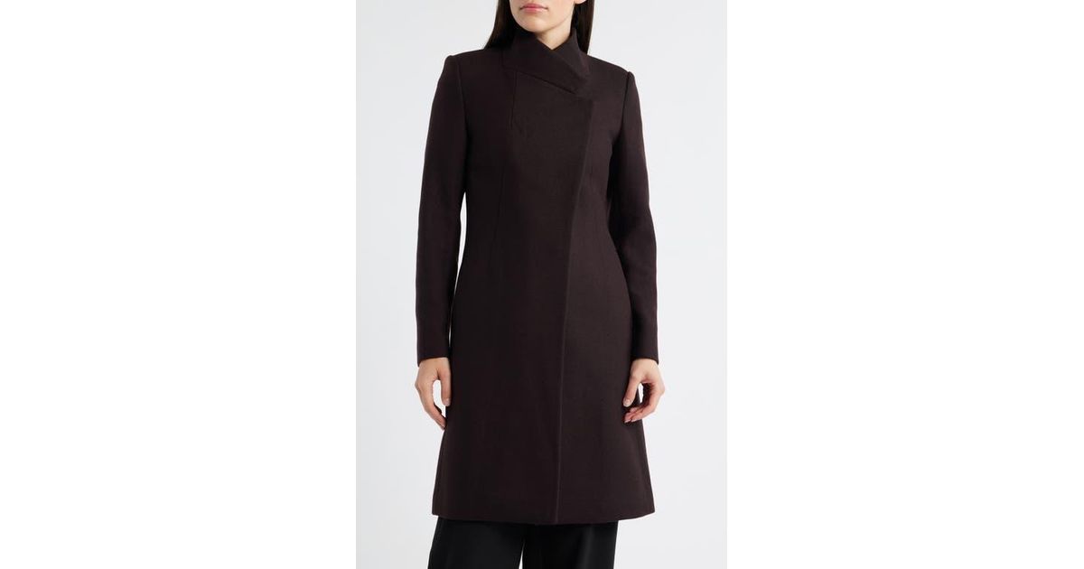 Reiss Max Wool Blend Coat in Black | Lyst