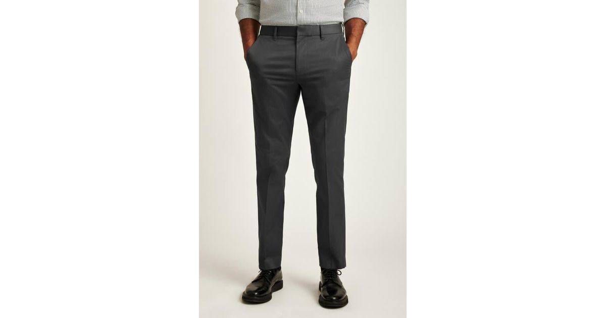 Bonobos Weekday Warrior Slim Fit Flat Front Pants in Black for Men | Lyst