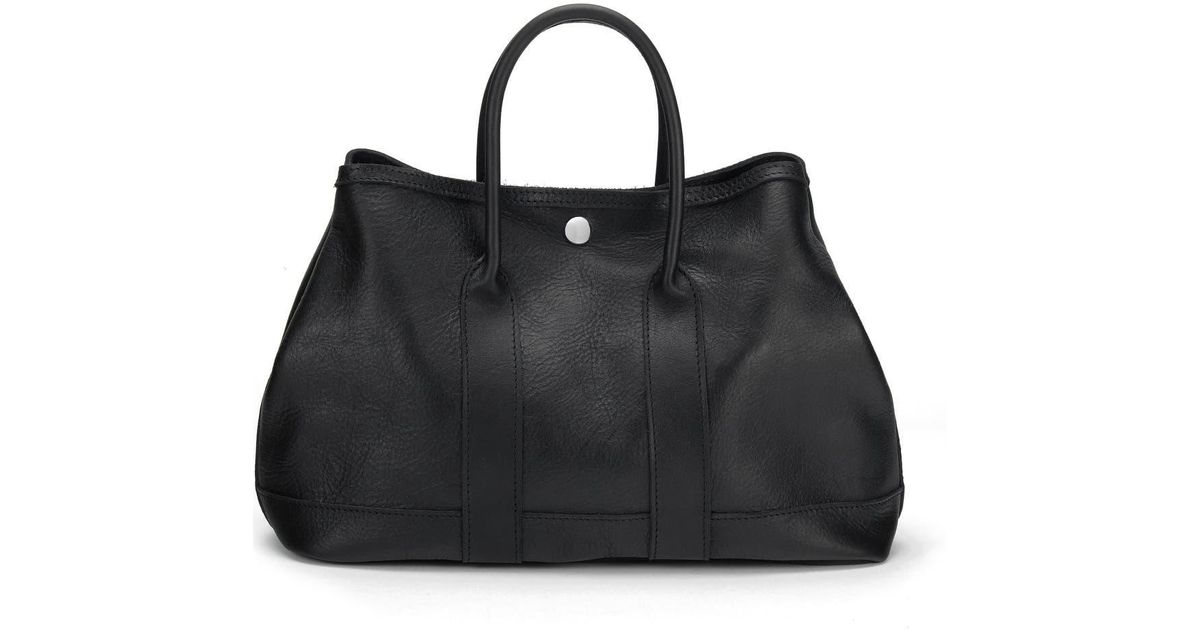 EZRA ARTHUR Audrey Soft Steer Leather Top Handle Bag in Black | Lyst