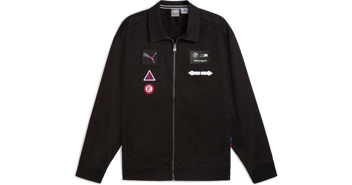 PUMA Bmw M4 Motorsport Zip-Up Coach Jacket in Black for Men | Lyst