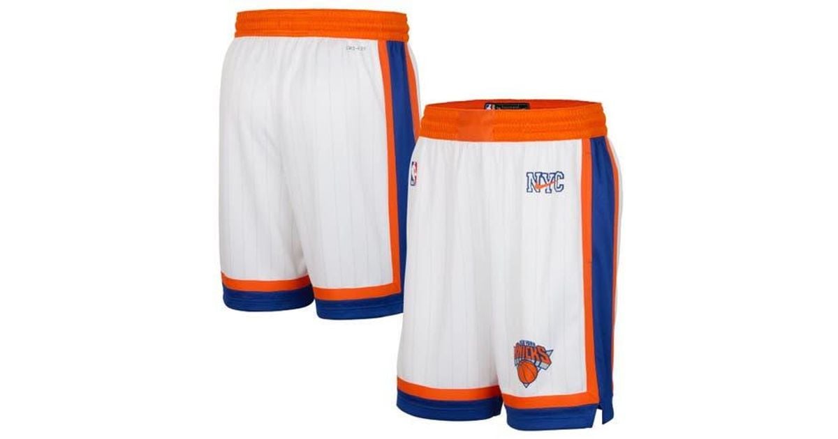 Nike New York Knicks 2024/25 City Edition Swingman Shorts in White for ...