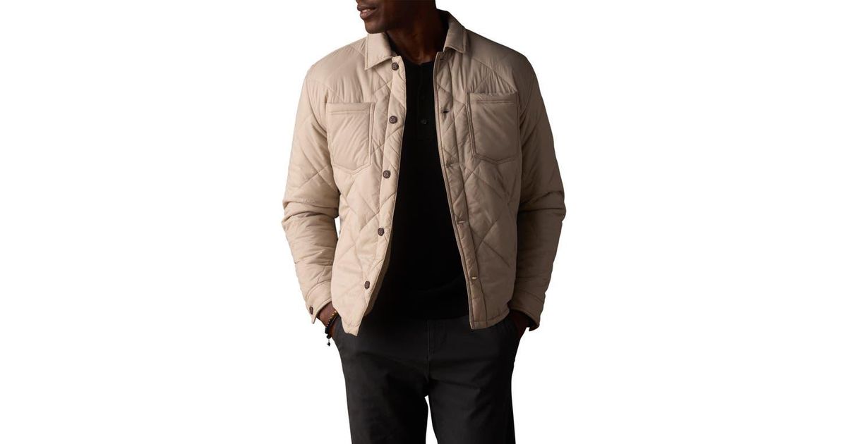 The Normal Brand Quilted Jacket With High Pile Fleece Lining in Black ...