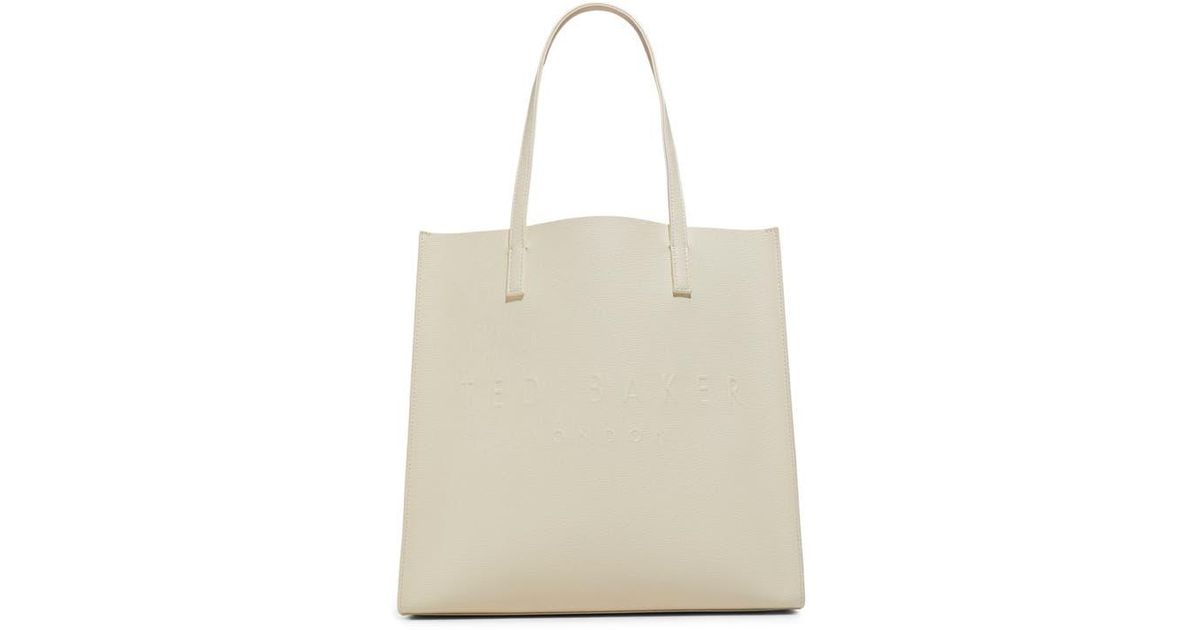 Ted Baker Soocon Faux Leather Tote in Natural | Lyst